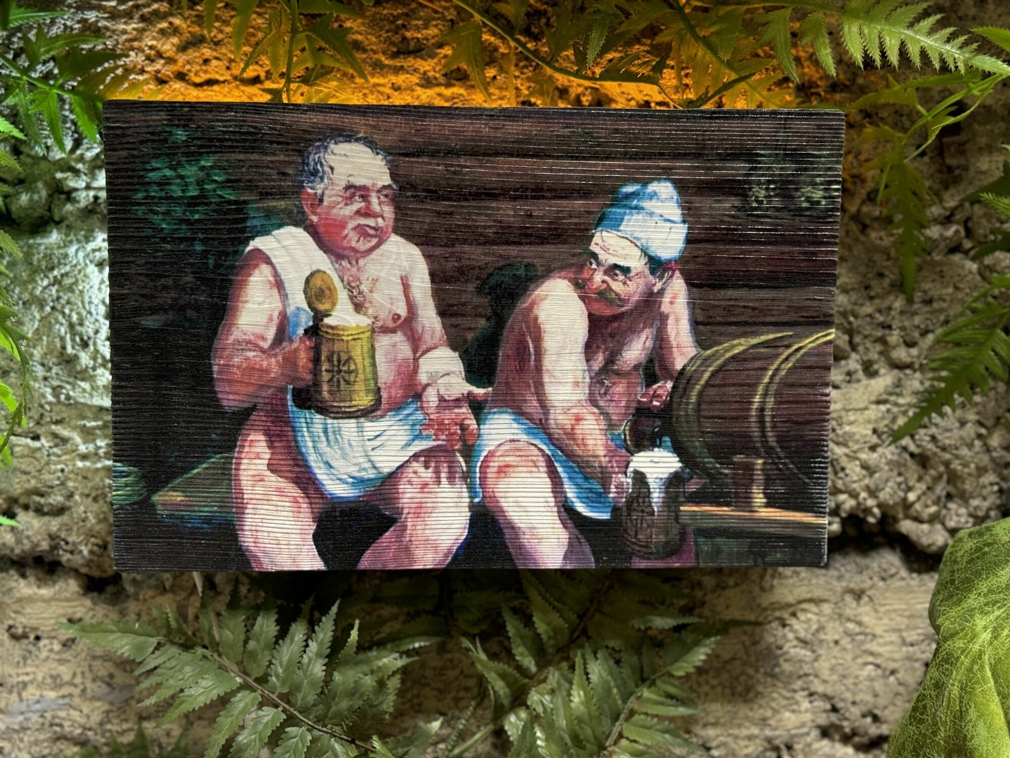 Табличка для бани - Вечер в бане 20х30см