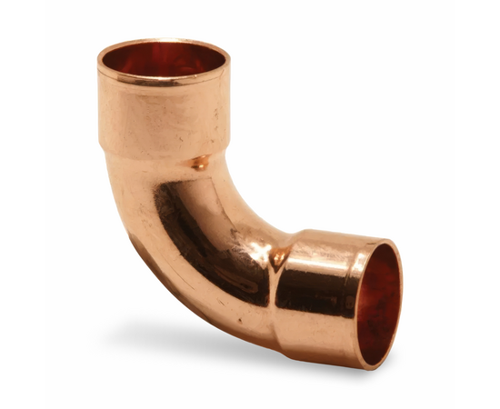 Отвод 90° медный 1/2" двухраструбный