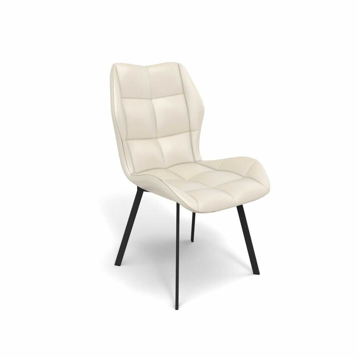 Стул "РИМ" (окрас "черный муар") экокожа Крем (Бител)
