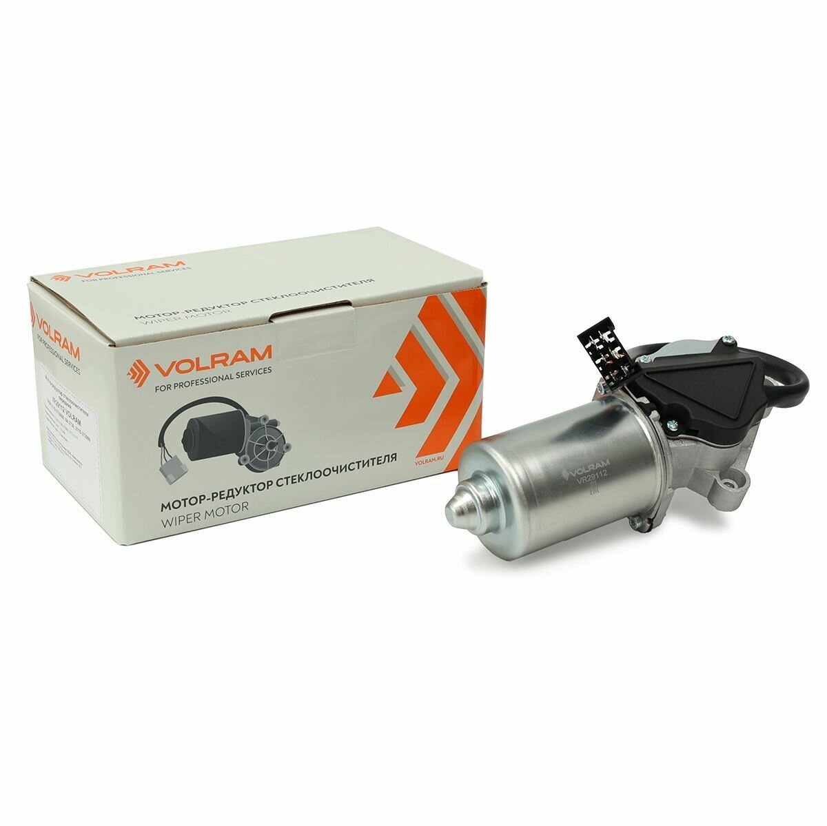 Мотор стеклоочистителя передний VOLRAM для ВАЗ 2108-21099, 2113-2115