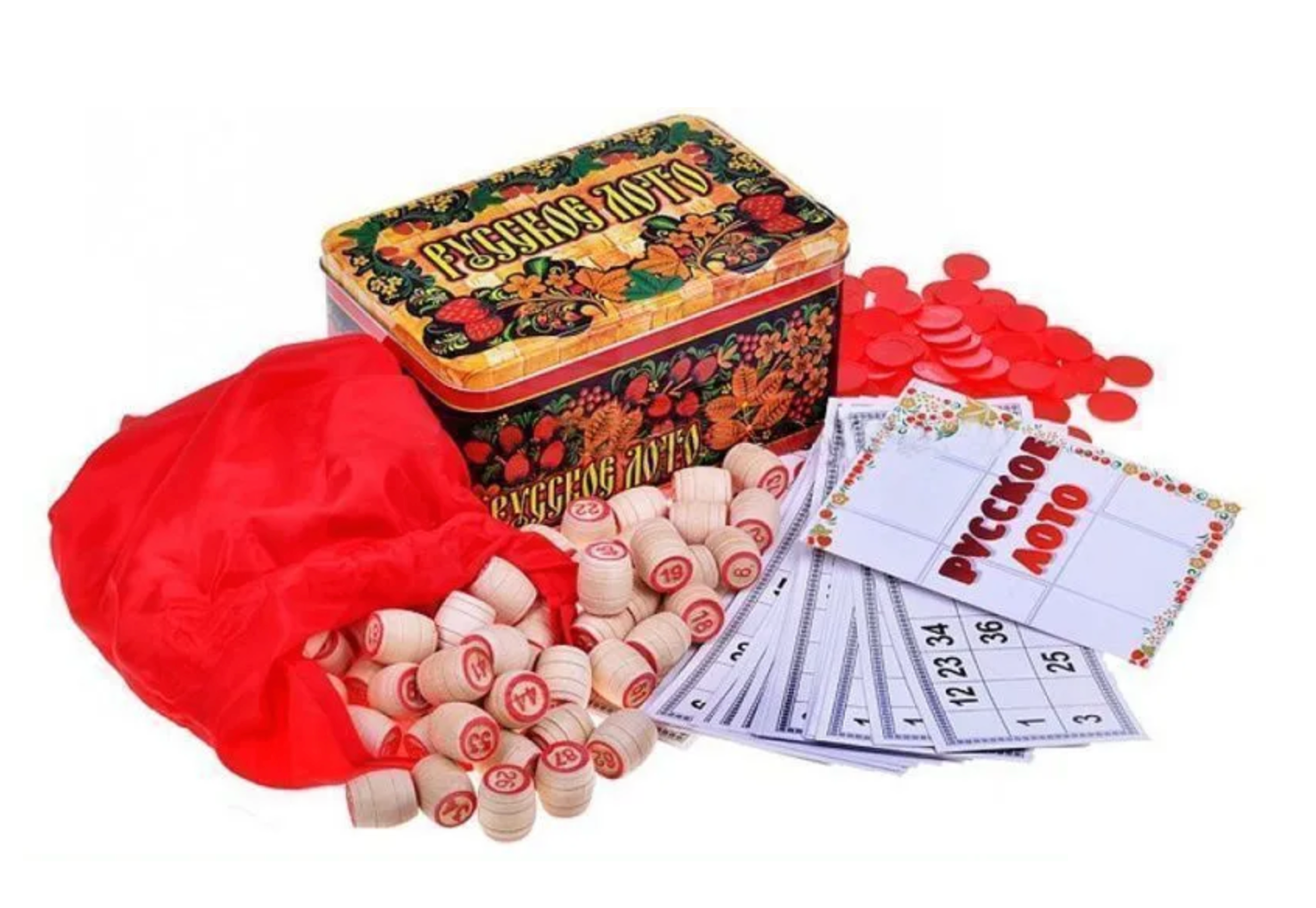 Настольная игра "русское лото" в жестяной коробке (Нескучные игры)