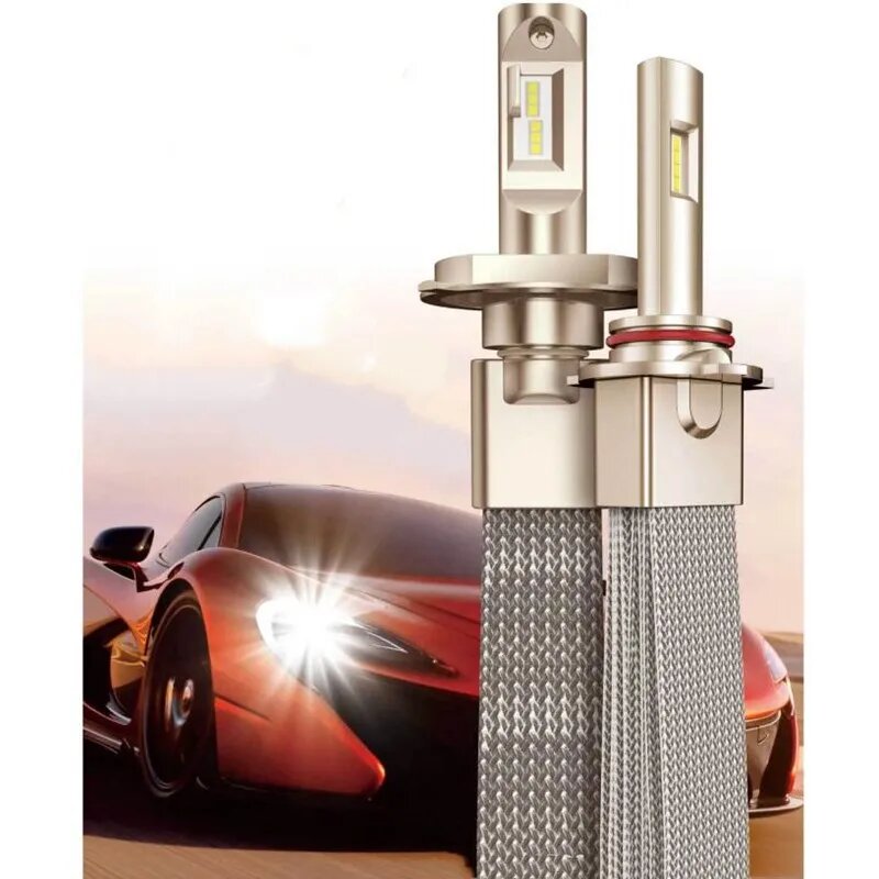 2 шт, светодиодные лампы H7 H8 H11 H4 H13 9007 с медным ремешком 9007/HB5 Hi/Lo