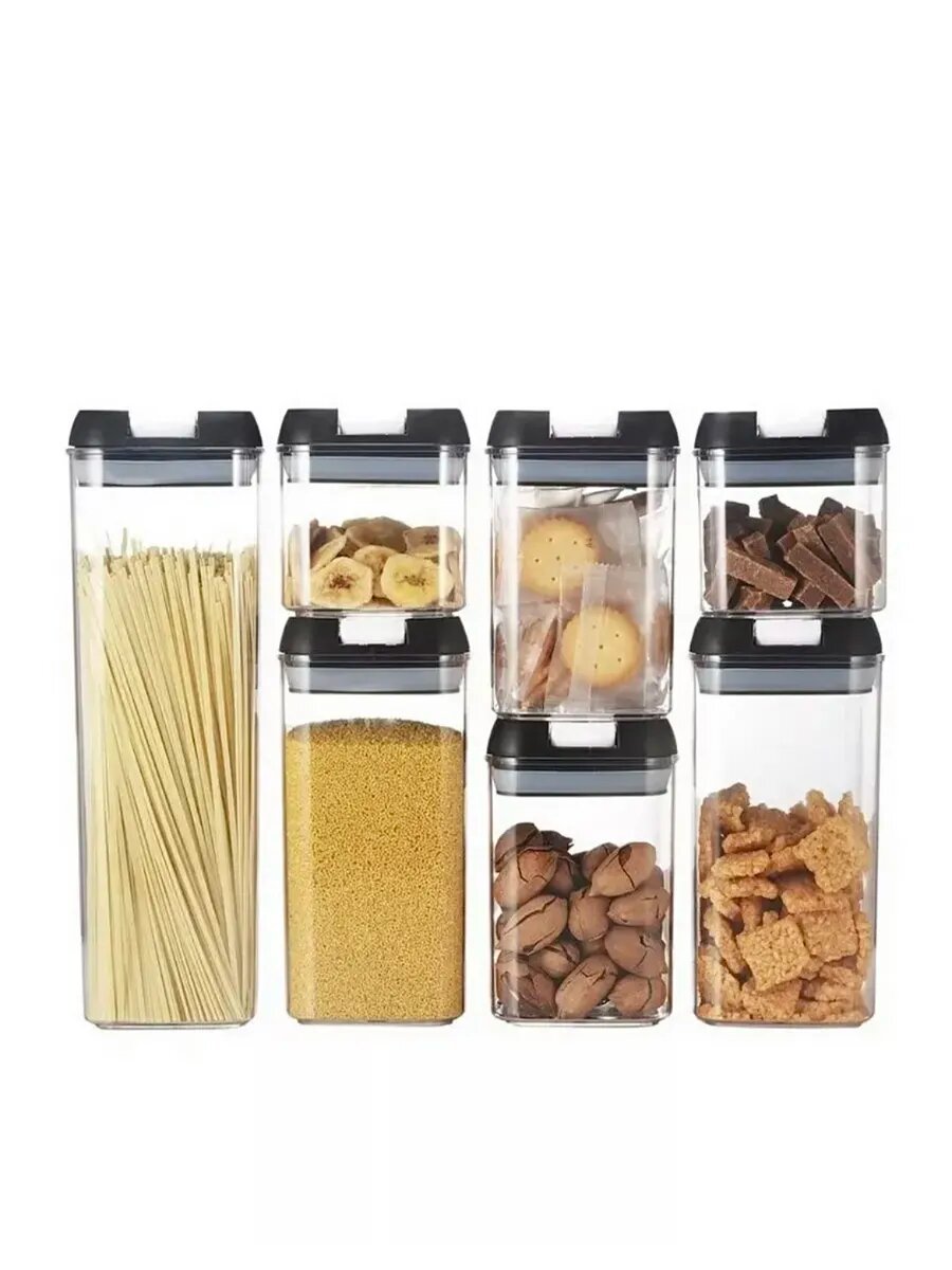 Набор контейнеров для хранения круп с герметичной крышкой