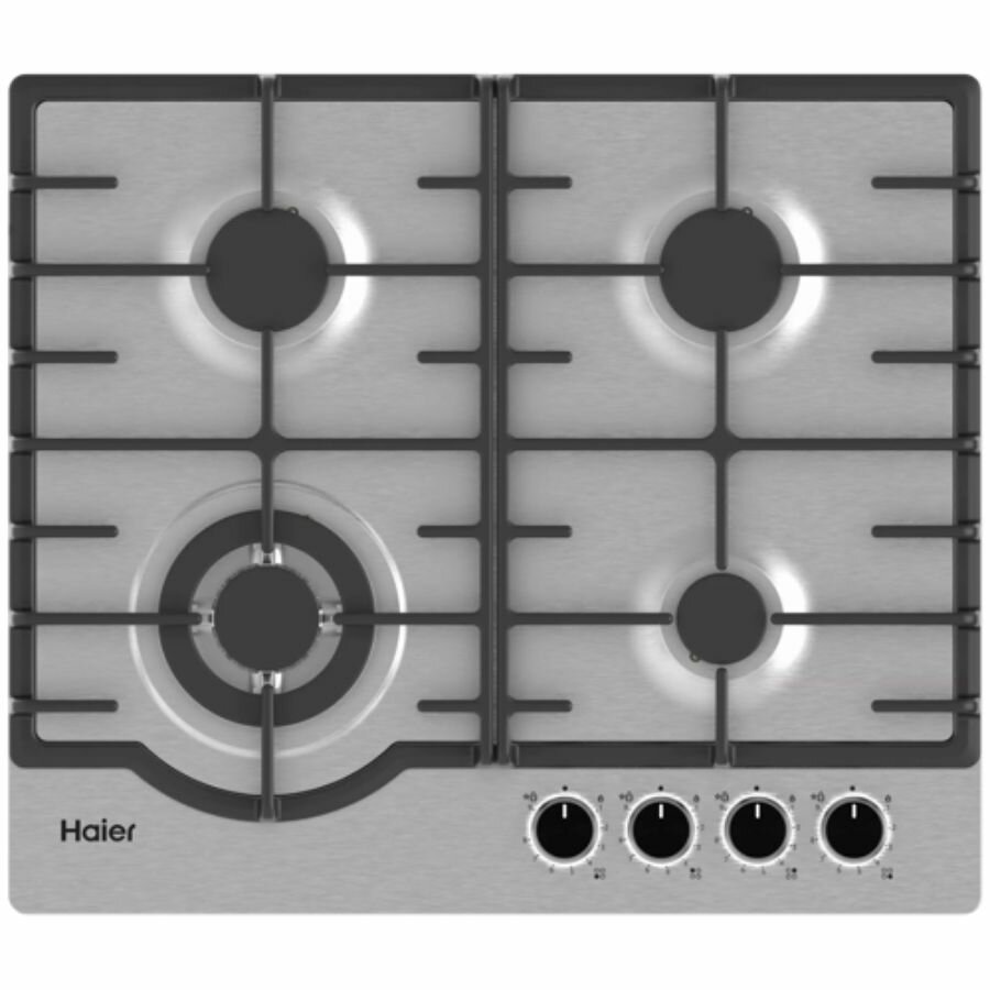 Варочная панель газовая Haier HHX-M64RFVLX, нержавеющая сталь