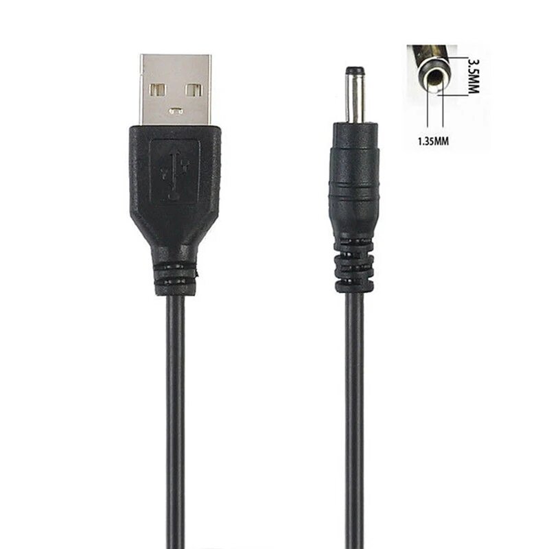 USB кабель питания 3.5x1.35mm, черный, 100 см