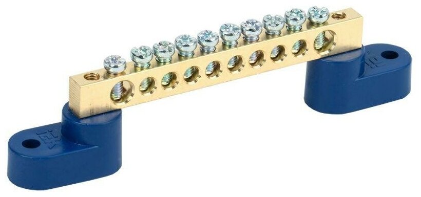 Шина нулевая ШНИ-6х9-10 У2-С на 2-х. угл. изол. IEK YNN10-69-10C2-K07