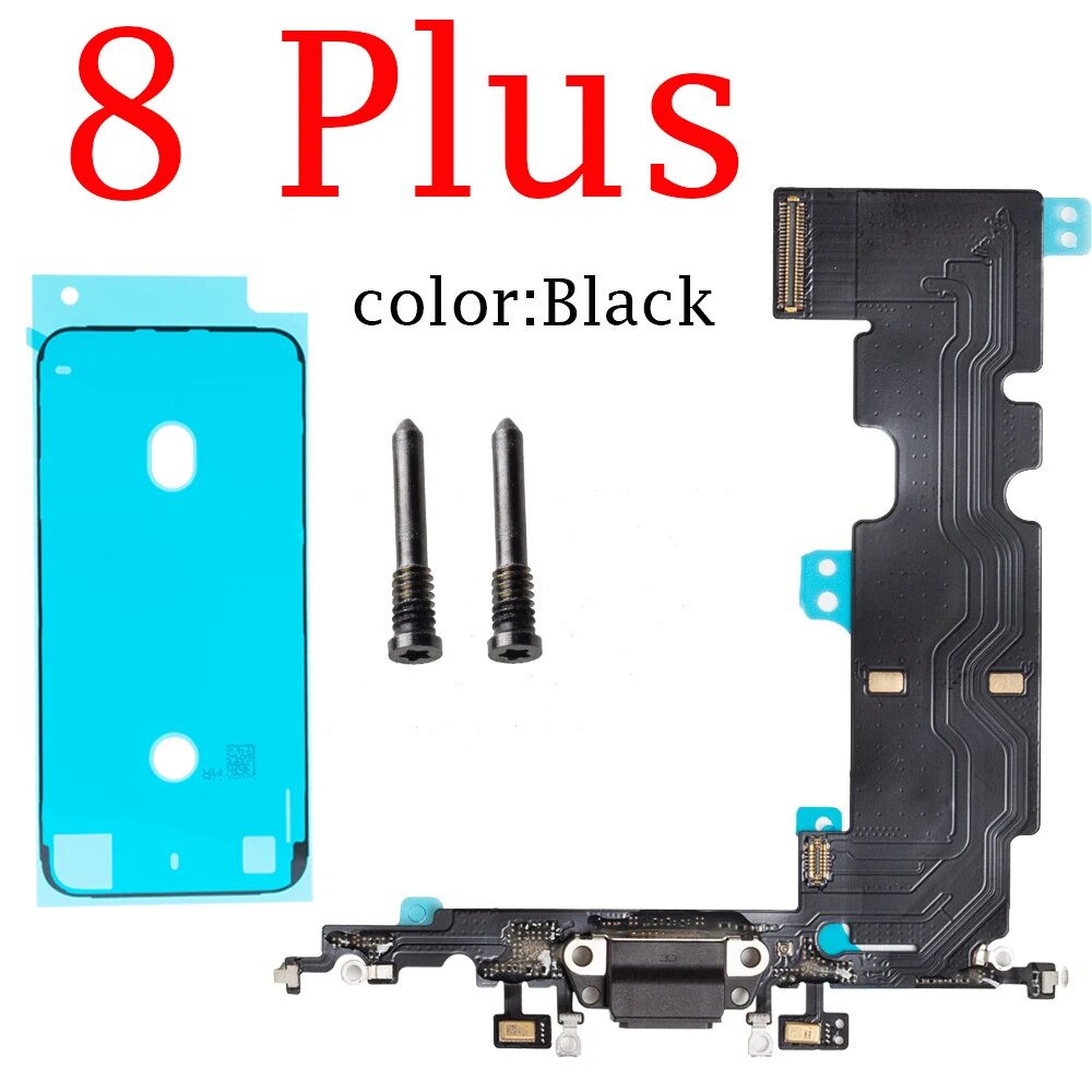Для iPhone 7G 7 8G 8 Plus X зарядный порт док-станция разъем для наушников аудио разъем + замена гибкого кабеля микрофона For 8 Plus Black