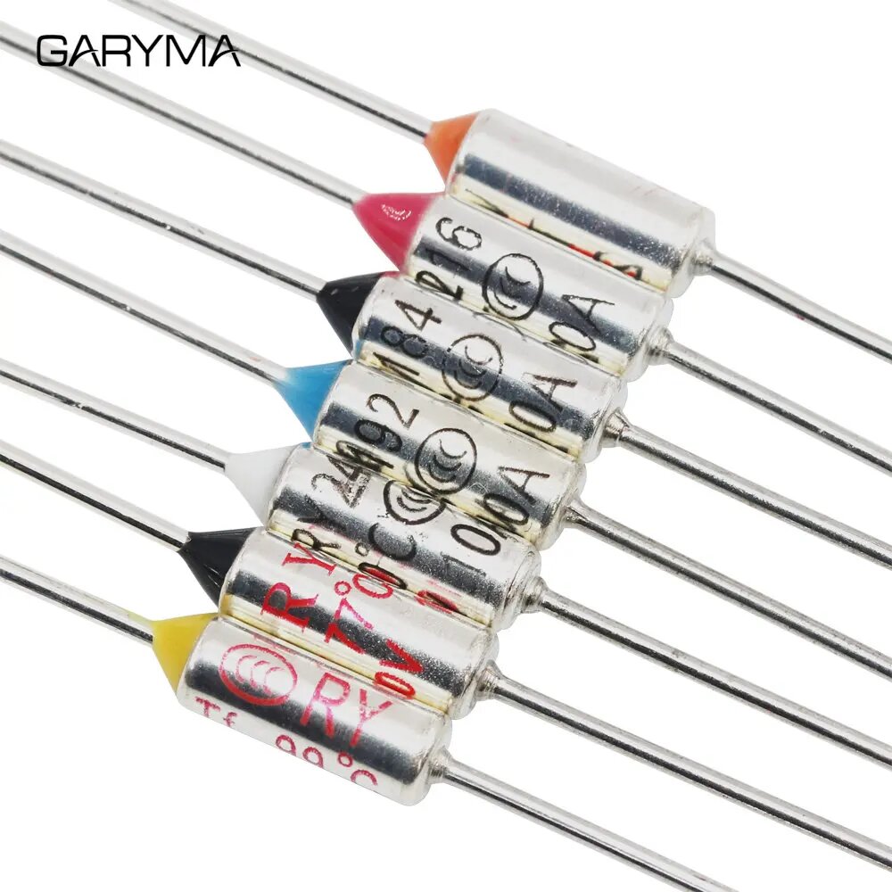 GARYMA Thermal Fuse 10A 250V 169C, 10pcs