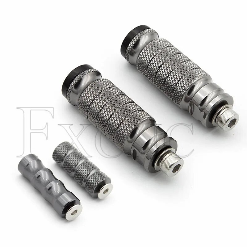 Алюминиевые задние подножки для мотоцикла с ЧПУ, подставка для ног, подножки, Серебряный, Gray set