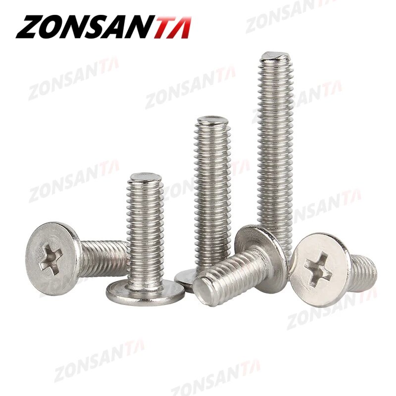 Винты ZONSANTA M2х4мм из нержавеющей стали, 50шт