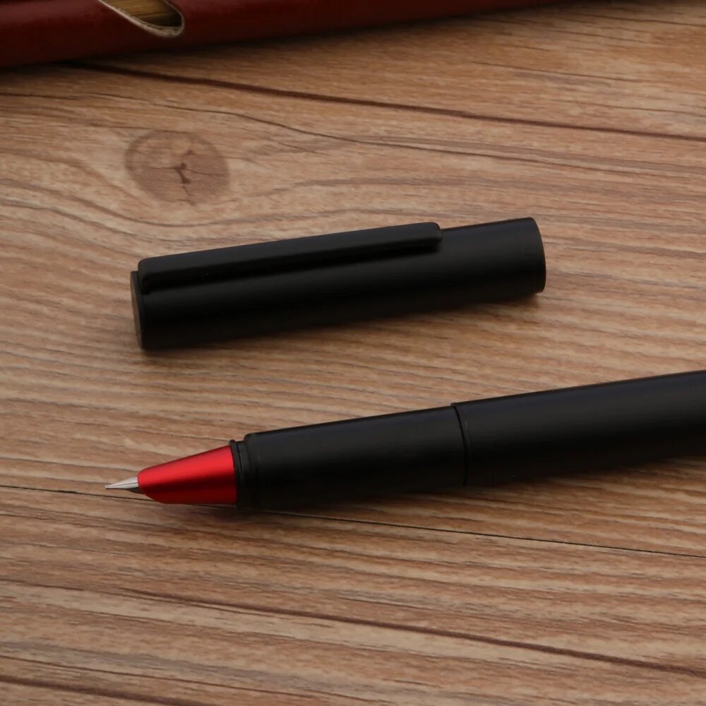 Jinhao матовая черная перьевая ручка из иридистого золота