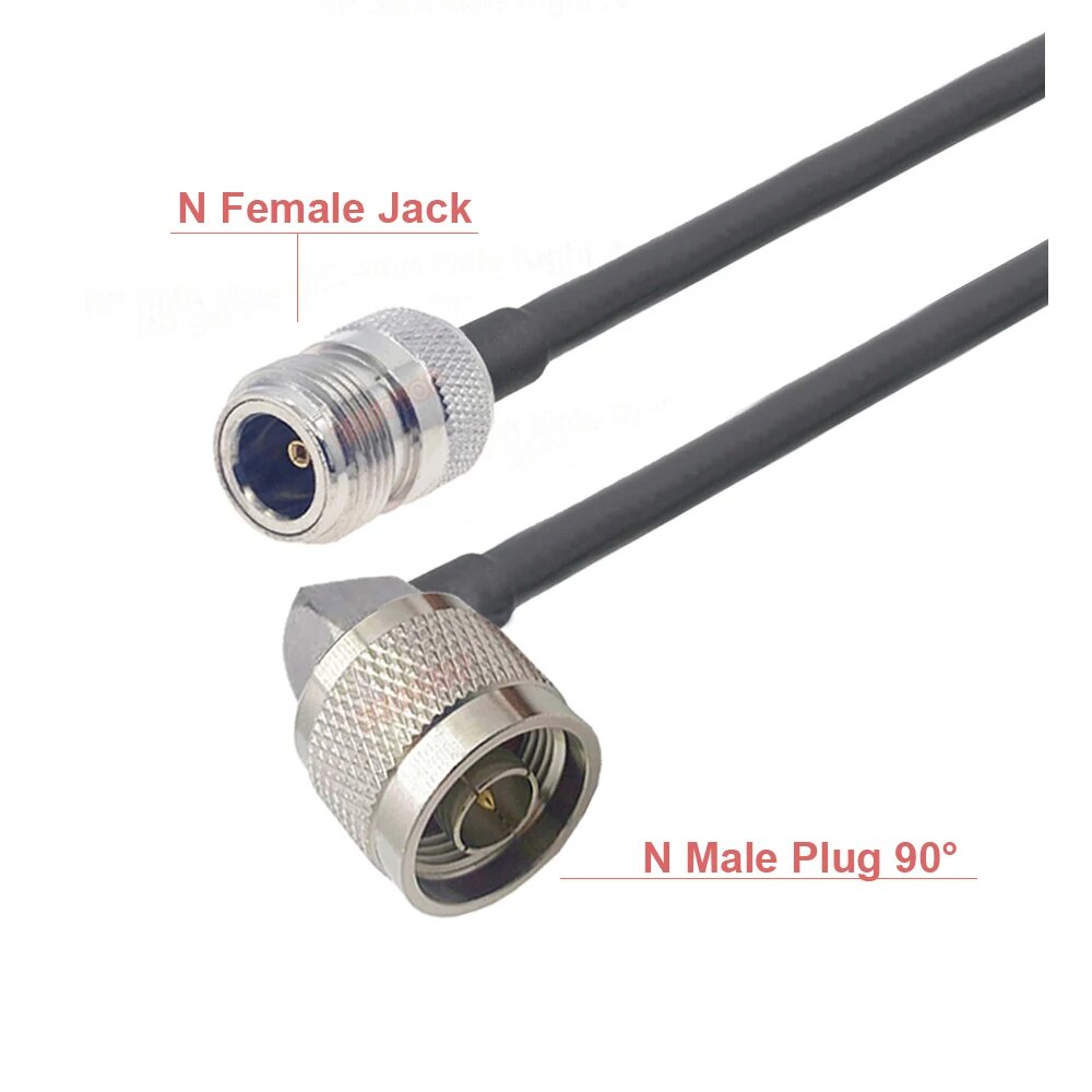 BEVOTOP Кабель RG58 N штырь-гнездо 15см~30м 50CM, N M90 to N F