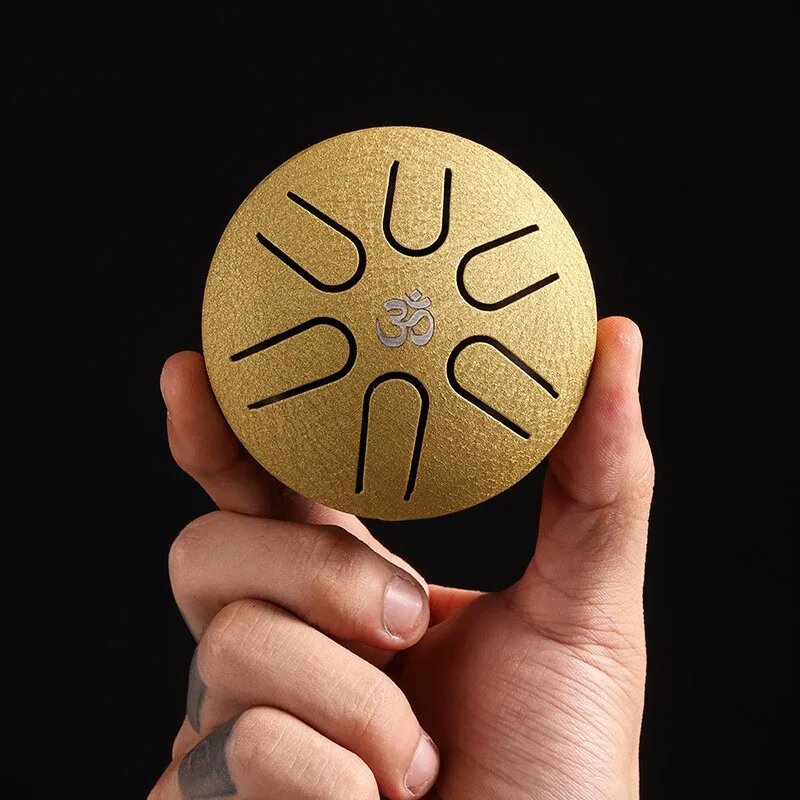 Мини-язычковый барабан Hluru 3 дюйма, 6 нот, gold