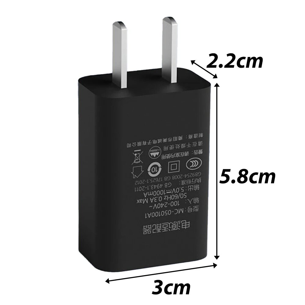 Зарядное устройство USB с вилкой США, 5 В, 1 А, быстрая настенная зарядка, взрывозащищенное зарядное устройство американского стандарта для мобильного телефона IPhone Samsung Xiaomi BLACK