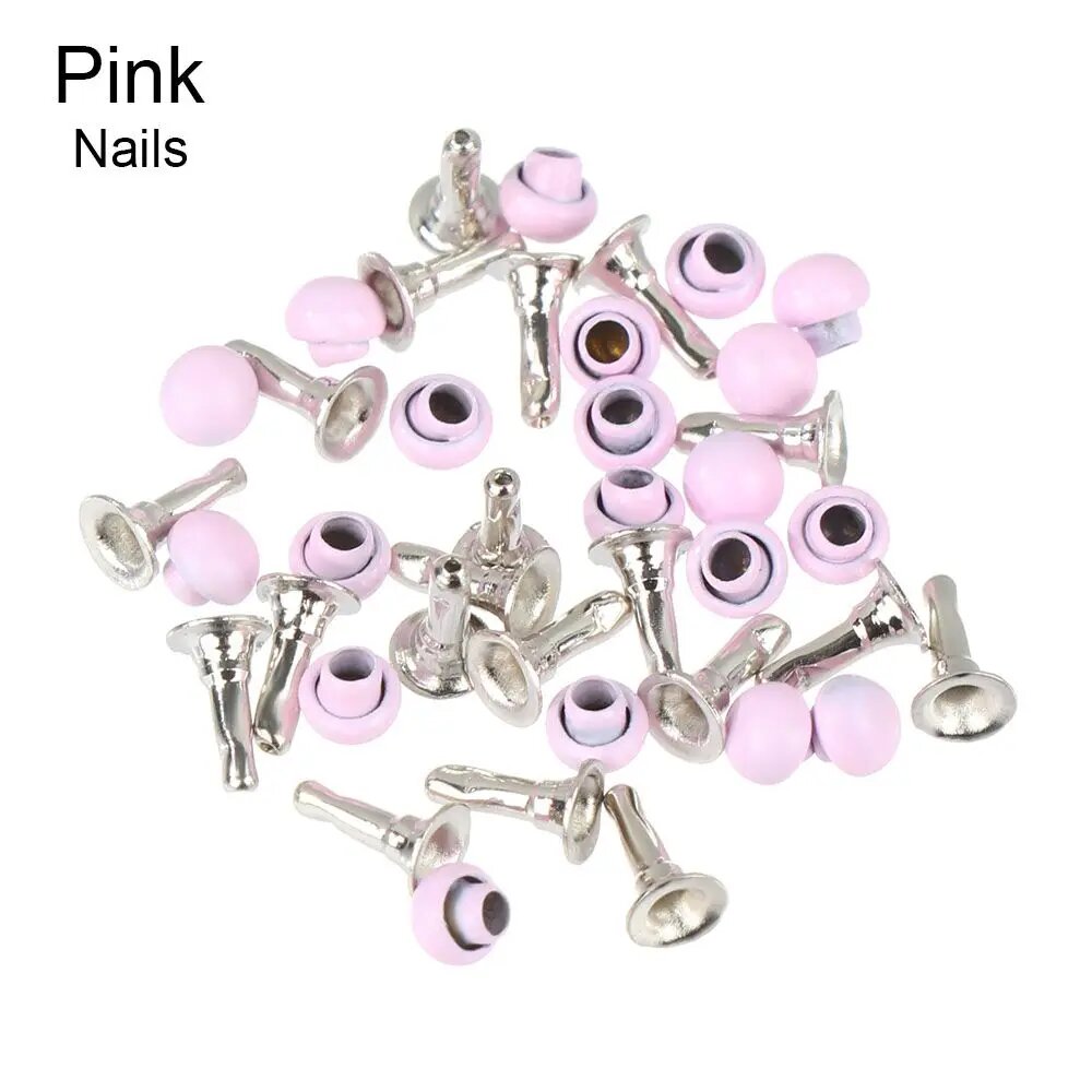 Розовые пряжки для кукол Pink-Nails, 20 шт.