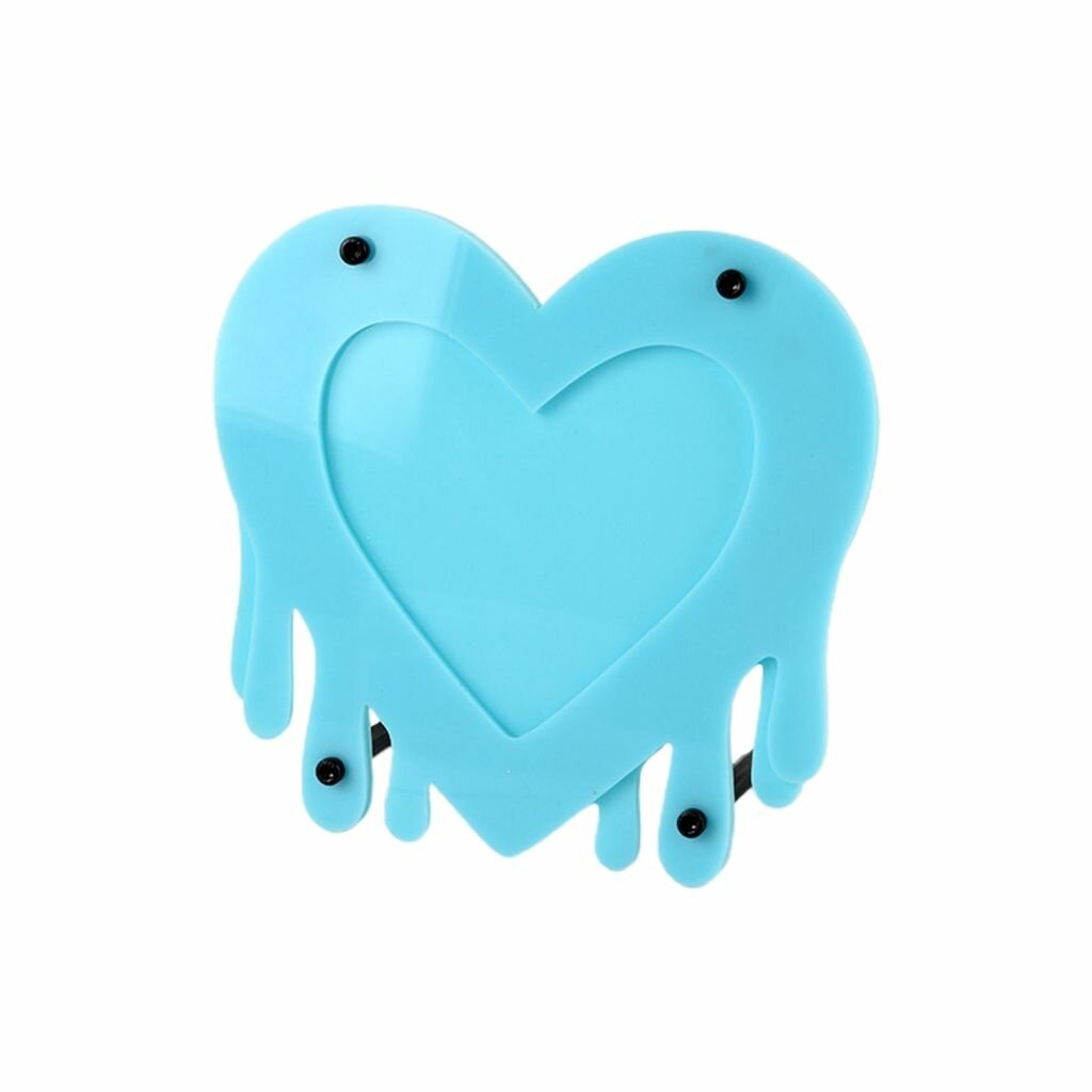 Акриловая полая красная фоторамка INS в форме сердца-синяя