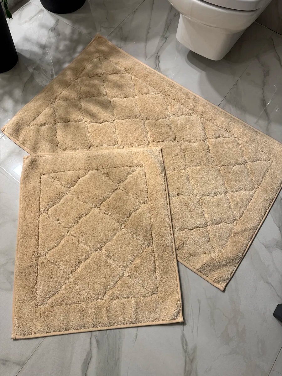 Комплект ковриков 2 шт, Natali's Carpets на пол для ванной и туалета 60х100/50х60 см Турция