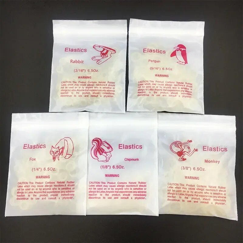 Резинки для брекетов Yenzck латексные 500 шт. each size 1 bag