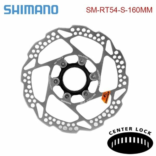 SHIMANO SM RT54 Велосипедный дисковый тормоз с центральным замком, тормозной диск 160 мм (1 шт.)