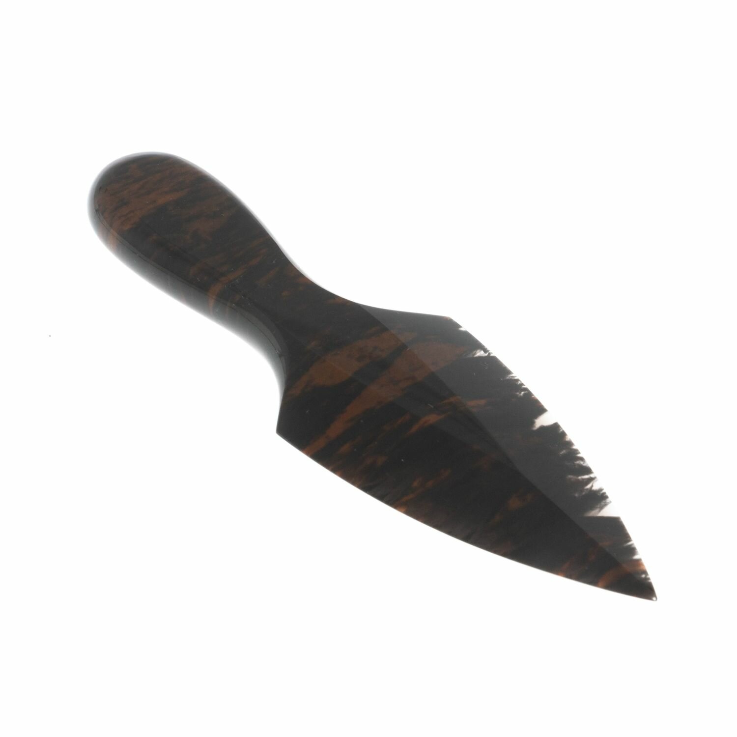 Декоративный нож малый из коричневого обсидиана 15х4х1 см 128721