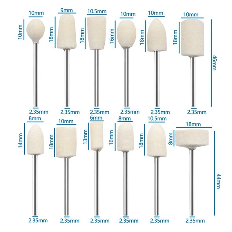 Насадки для гравера BIGHSM, 12 шт, 2,35 мм