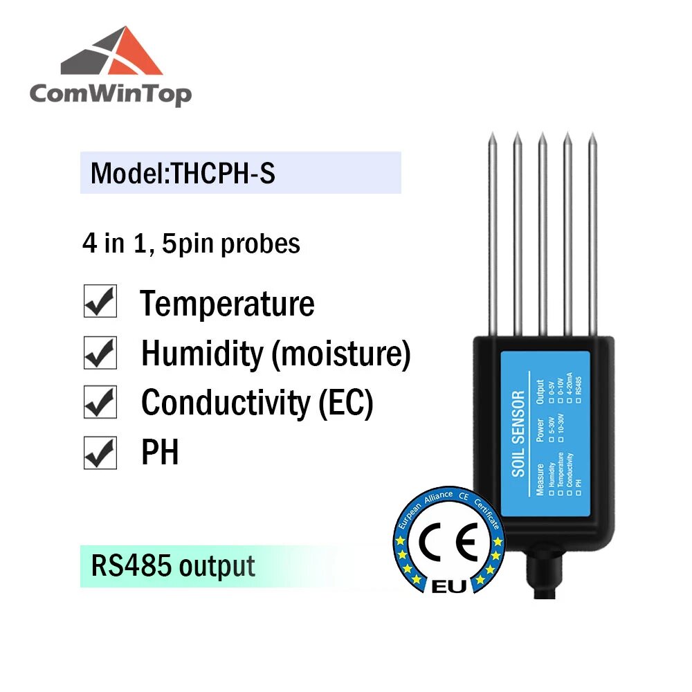 Датчик почвы ComWinTop THCPH-S 4-в-1 для pH, EC, влажности и температуры