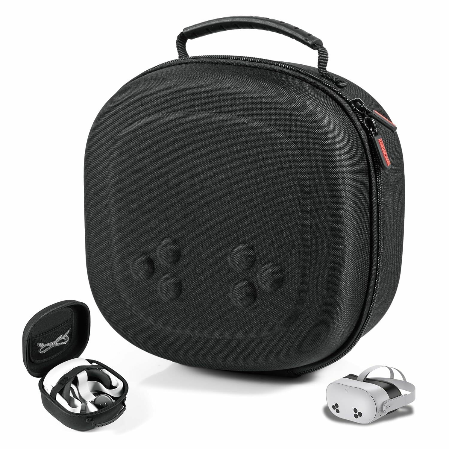 Жесткий чехол для переноски Meta Quest 3S/Quest 3, жесткий дорожный чехол, совместимый с гарнитурой VR, сенсорными контроллерами и другими аксессуарами