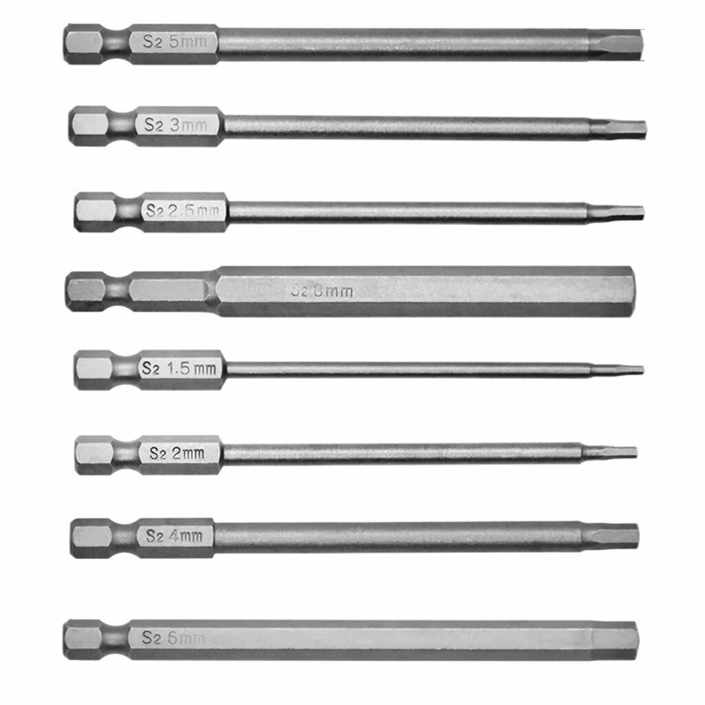 Долото с удлиненным шестигранным гнездом серии Electric wind-8шт