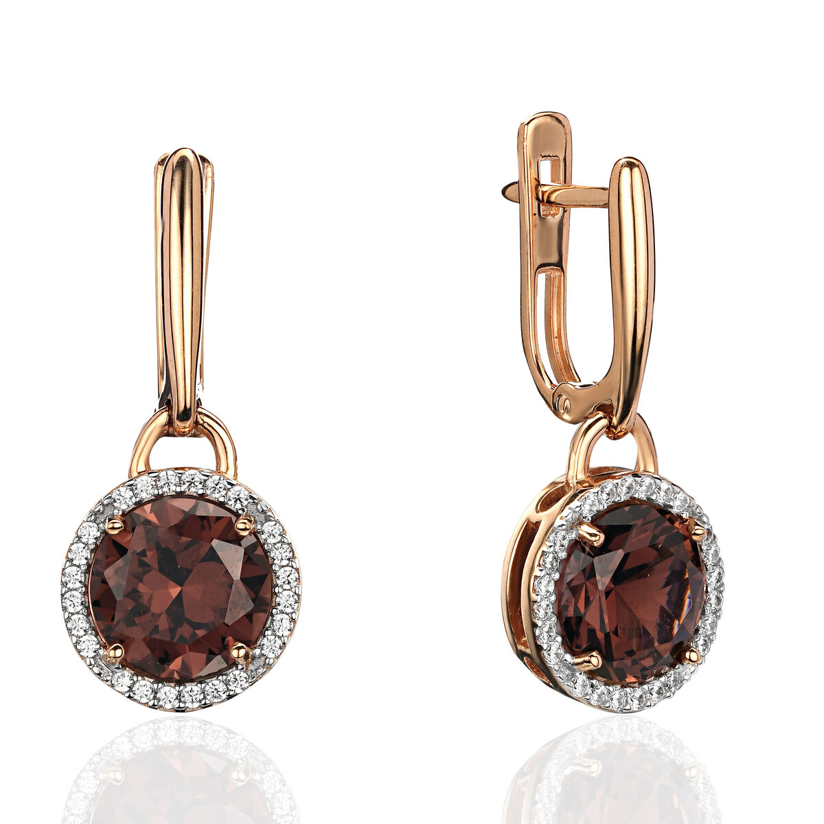 Серьги Эстет, красное золото, 585 проба