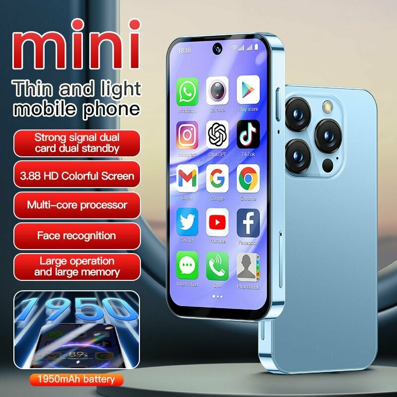 Soyes XS19Pro 4G Мини Телефон 3.88 Дюймовый Экран 3G+32G Две SIM-карты Android Резервный Телефон