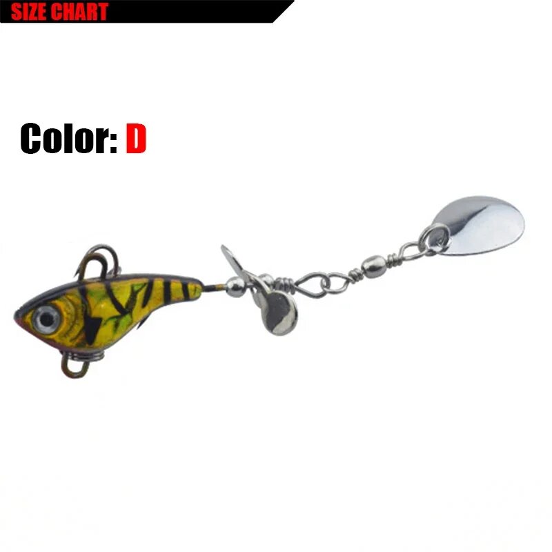 WDAIREN Металлическая вращающаяся блесна Vibrates Spinner Spoon D
