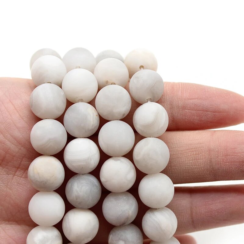 Белые бусины из камня Crazy Agates Youth Cadence 4-12 мм 10mm approx 38beads