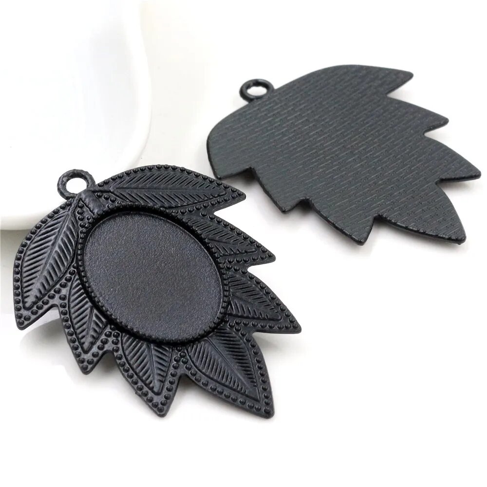 Кабошон основы для кулонов Wadsfred 5 шт. Черный, C1-22