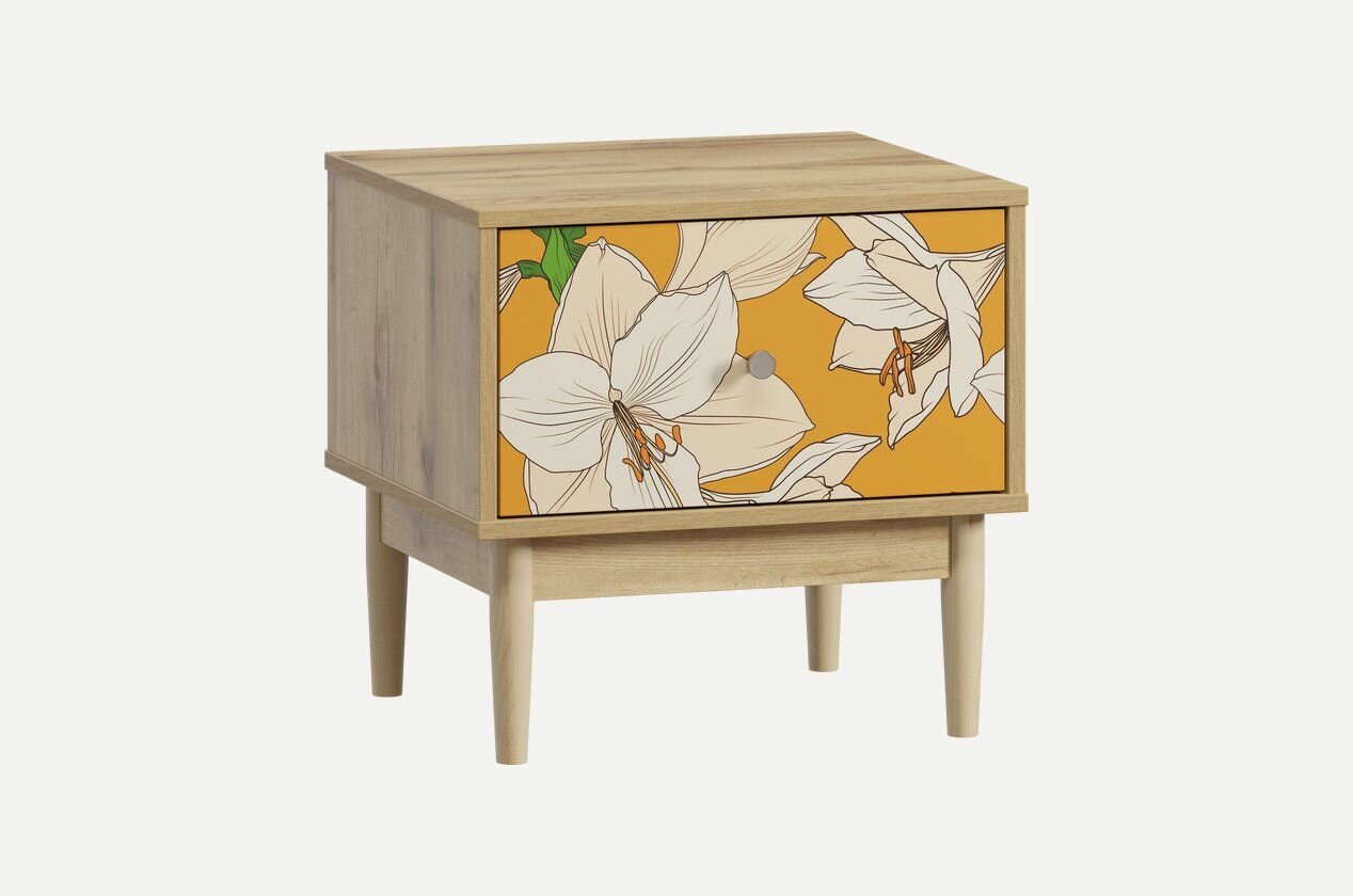 Тумба прикроватная Divan.ru Тайрон Lisse, 51х45х48 см, оранжевая