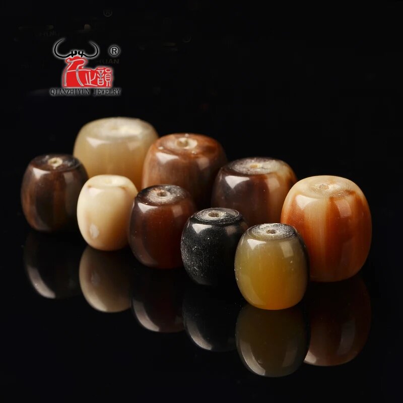 Бусины из рога яка, 10 мм, QIANZHIYUN