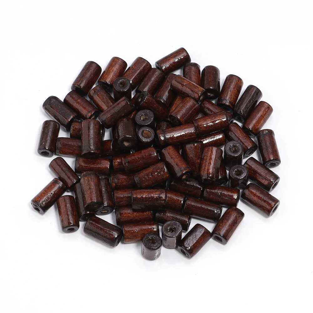Деревянные бусины ведерка 200/400 шт. Коричневый, 6x12mm(200pcs), Deep Brown