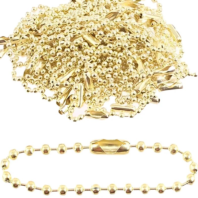 Серебряные разноцветные шариковые цепочки из металла X.Z.MOONLIGH 12 см