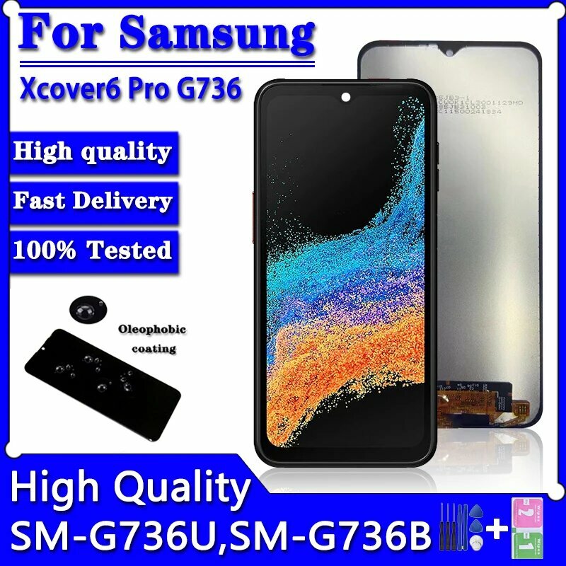 ЖК-дисплей 6,6 "AAA + для Samsung Xcover6 Pro 6Pro G736U G736B, дисплей с сенсорным экраном и дигитайзером для Xcover 6 Pro G736