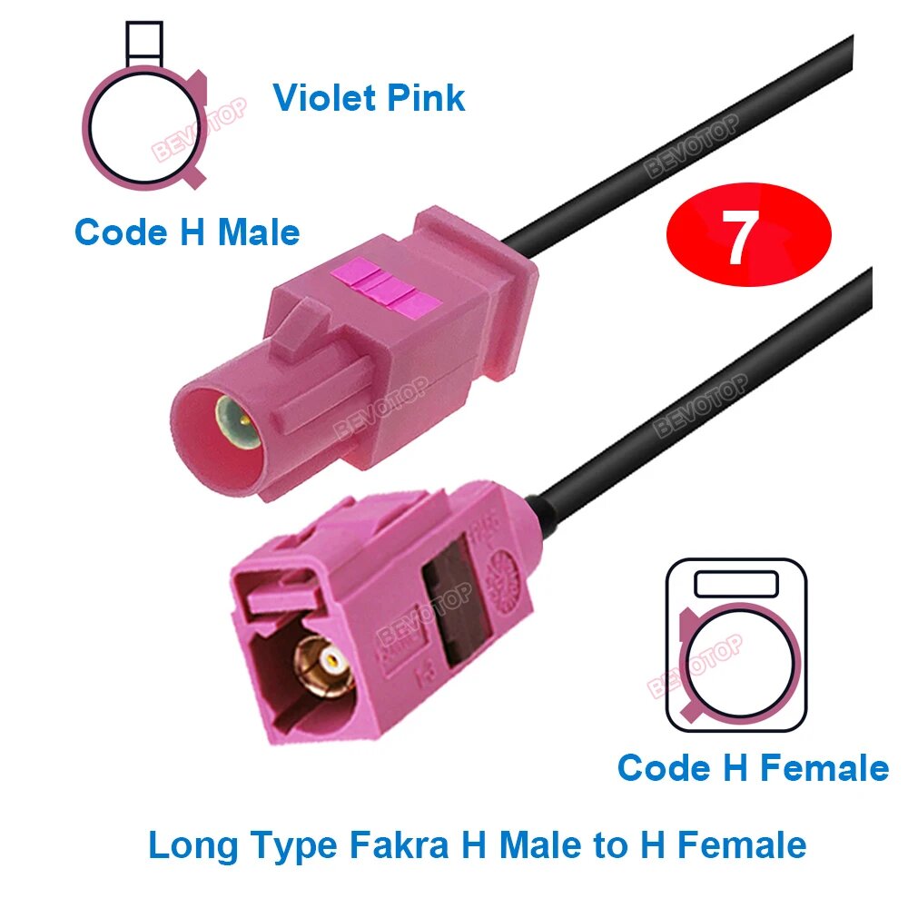 Fakra H Male to H Female кабель, 4M, Long