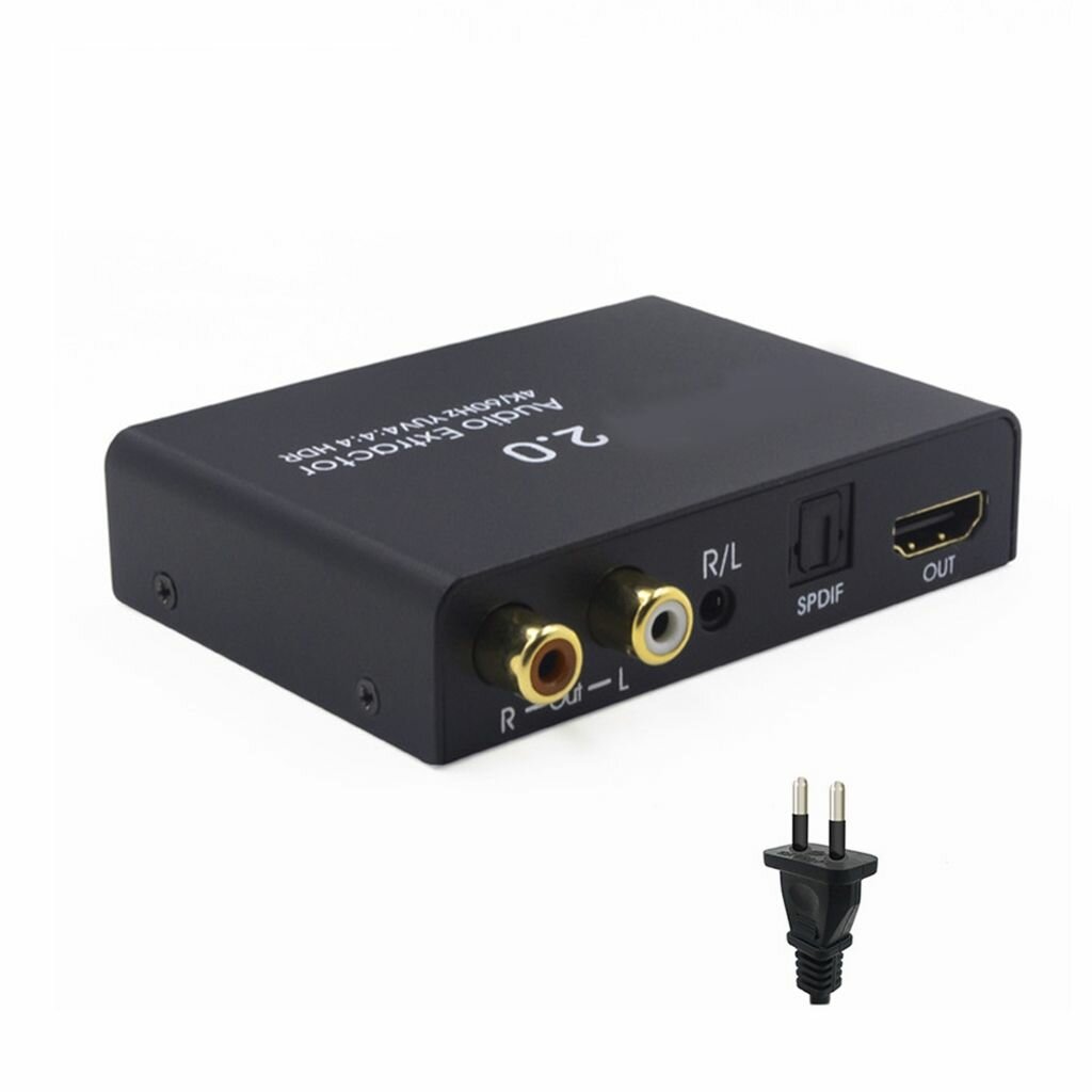 4K HDMI2.0 - HDMI Аудио Сплиттер L/R Стерео, Европейский Регулятор