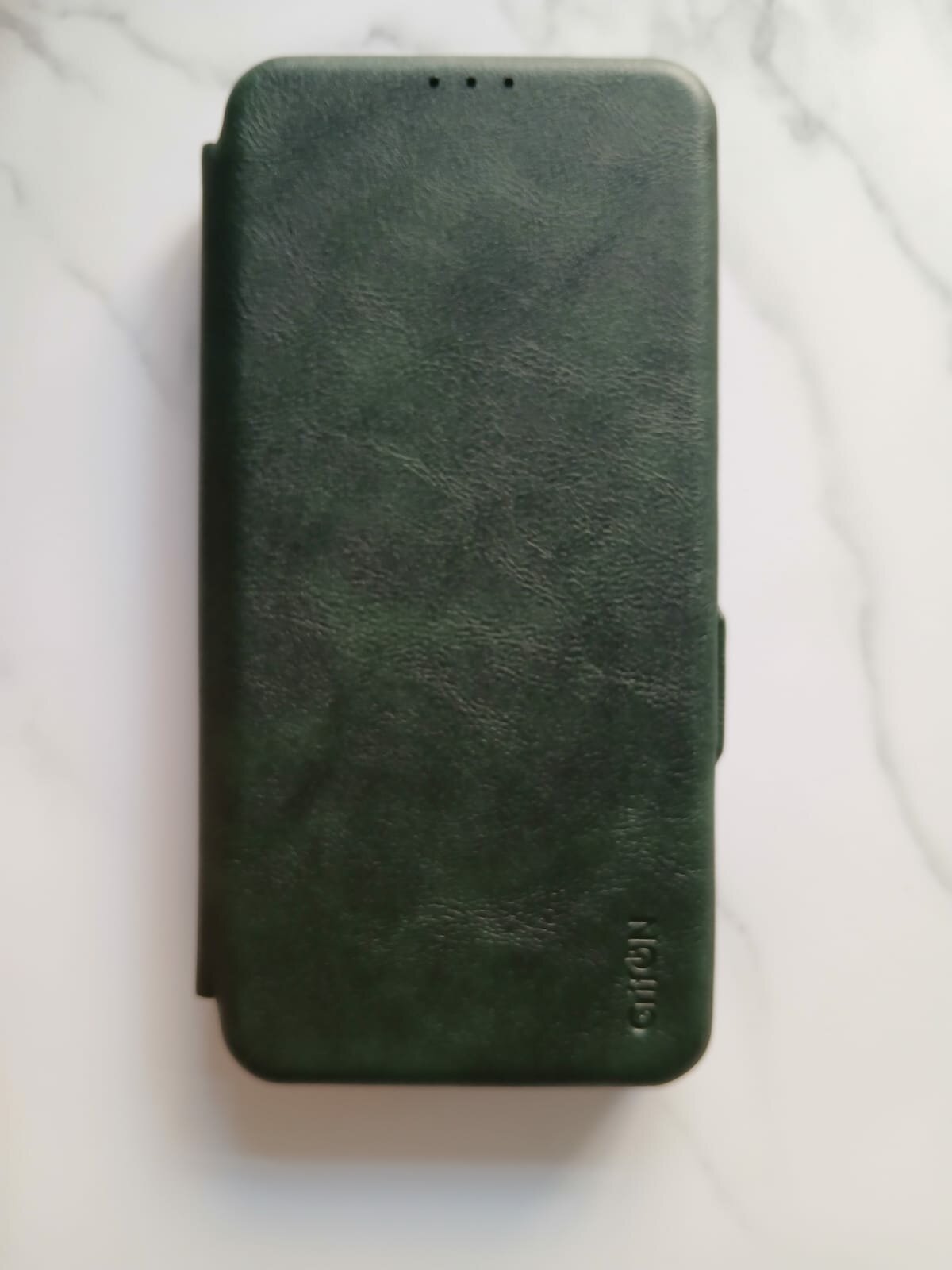 Кожаный чехол-книжка для телефона Xiaomi Redmi Note 14 (Сяоми Редми Ноут 14 ), с подставкой и картхолдером, зеленый.