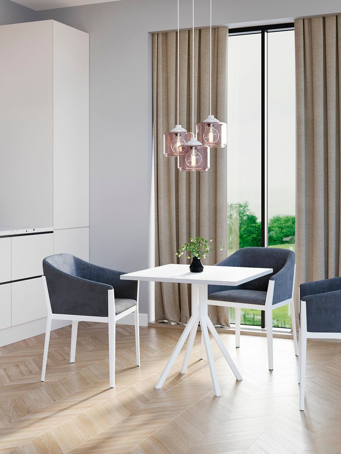 Стол для кафе Итальянец. Стол обеденный, 60х60 см, Белый 25 мм