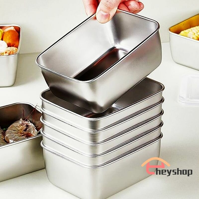 Холодильник для овощей из нержавеющей стали с герметичной крышкой, 6 контейнеров для хранения продуктов на кухне, в ресторане, для гриля и барбекю