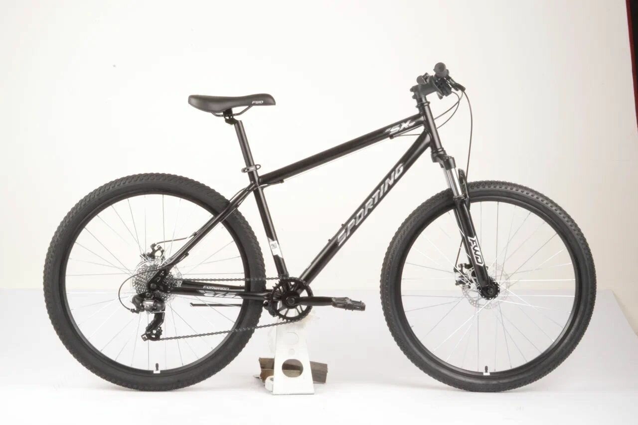 Велосипед FORWARD SPORTING SX 27,5 (8ск, 19") 2025, черный/серебристый