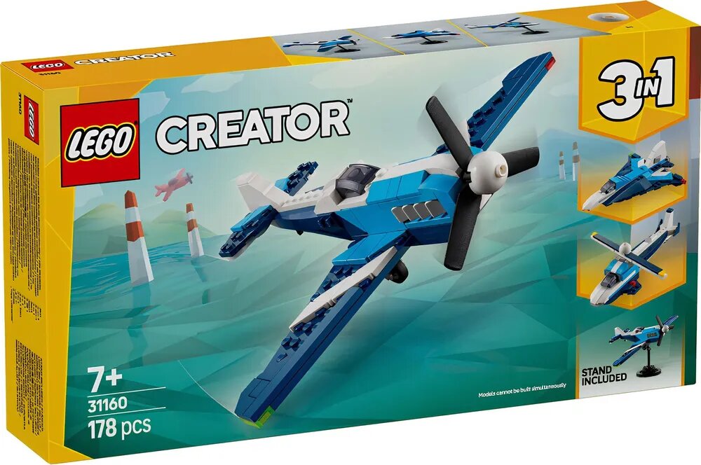 Конструктор LEGO Creator 31160 "Гоночный самолёт", 300 деталей
