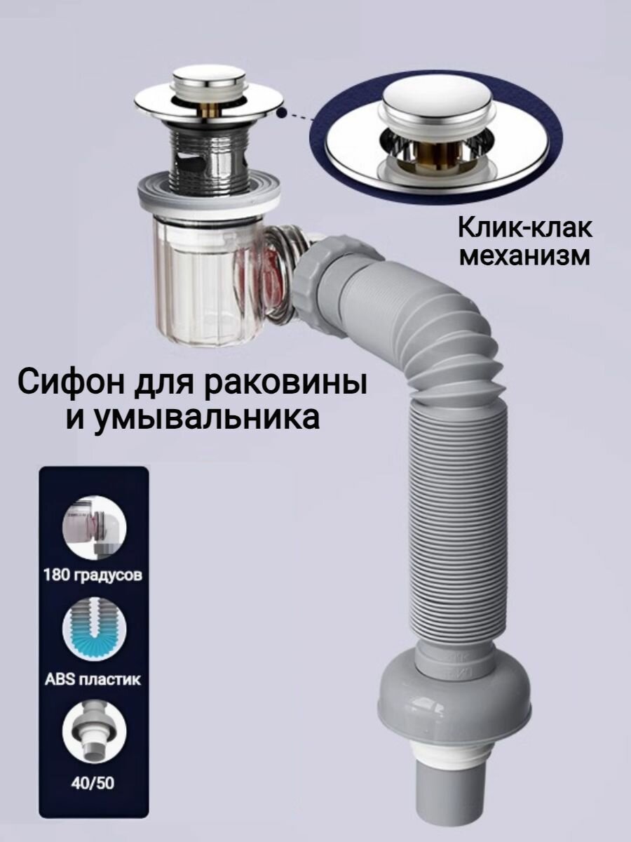 Сифон для раковины и умывальника