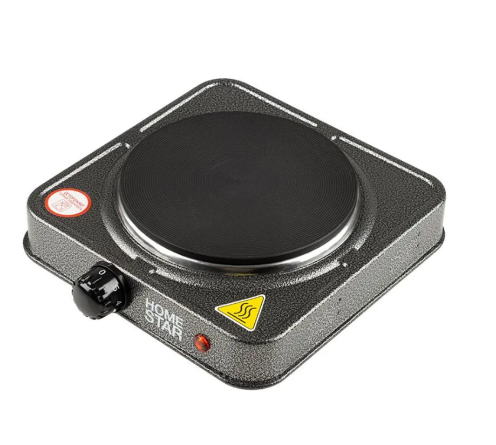 Настольная плита HOMESTAR HS-1102, чугун, графит, 1 конфорка, электрическая