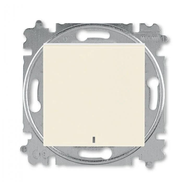 Выключатель ABB "Levit", кнопочный, с подсветкой, IP20, бежевый 2CHH599147A6017