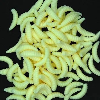 Акция бренда! Лидер продаж! 50 шт. 2 см 0,3 г личинка мягкие приманки запах черви светящиеся рыболовные приманки для креветок набор приманок