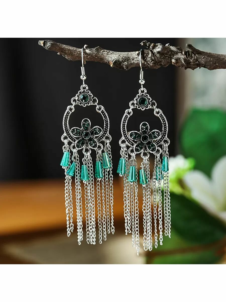 Серьги, искусственный камень